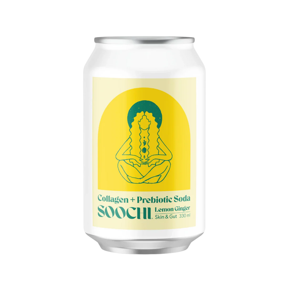 Soochi Drinks - Collagen + Prebiotic Soda- Lemon Ginger -4pk - Powered ...